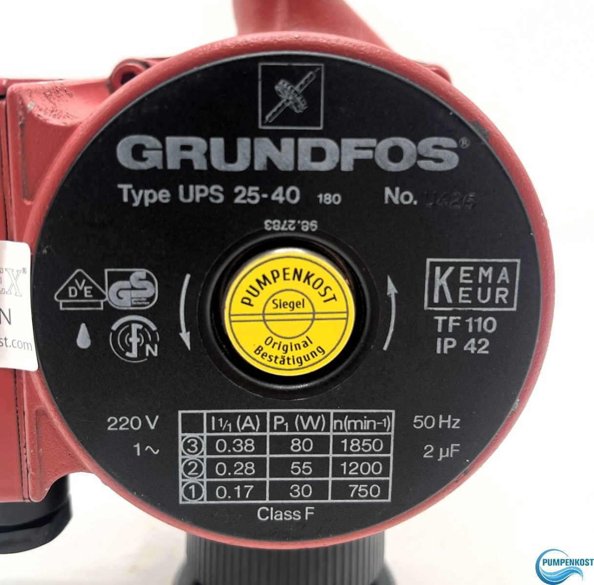 Grundfos UPS 25-40 180 Heizungspumpe P15/595